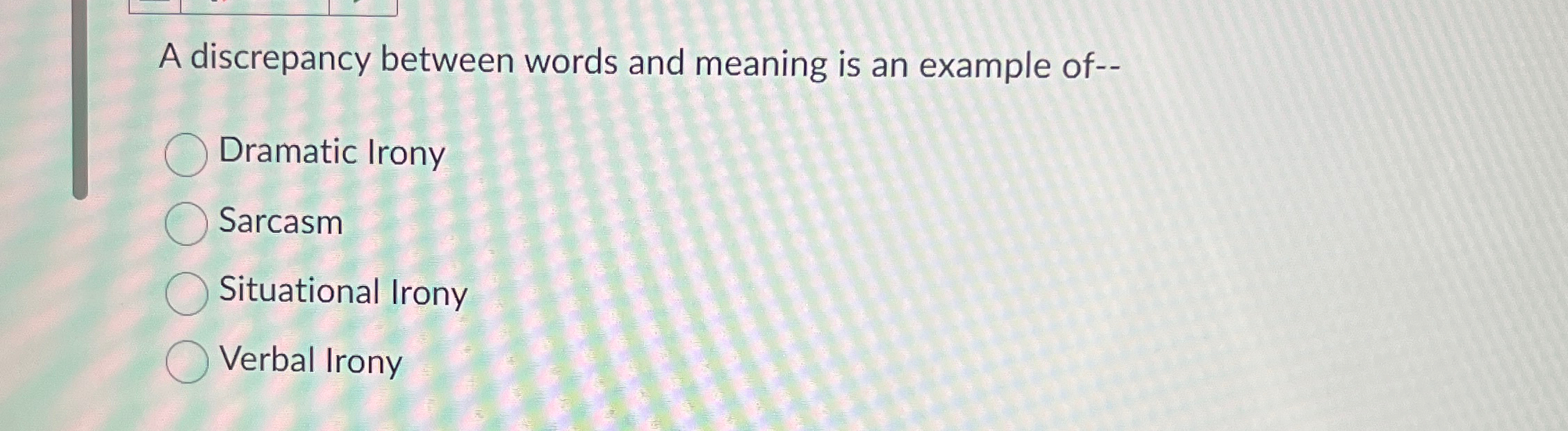 Solved A discrepancy between words and meaning is an example | Chegg.com