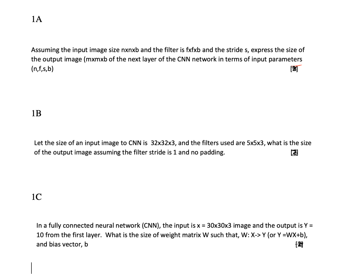 Solved Assuming the input image size n×n×b ﻿and the filter | Chegg.com