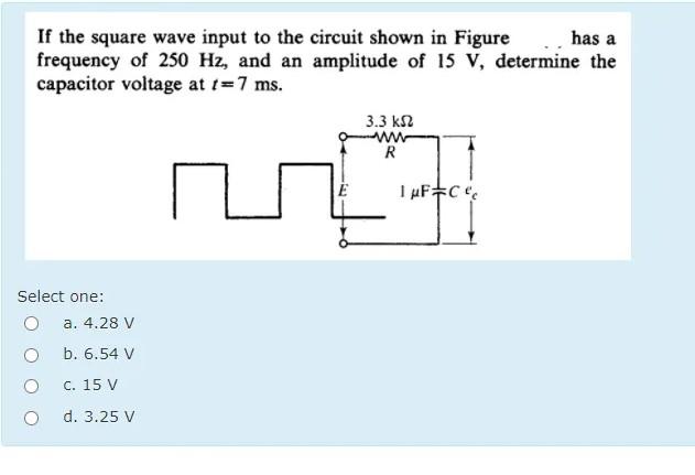 Solved If the square wave input to the circuit shown in | Chegg.com