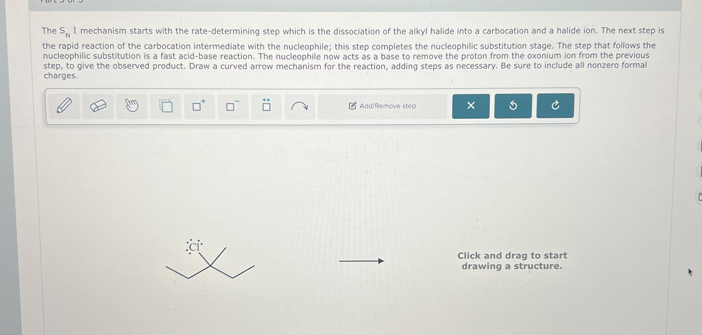 The SN1 ﻿mechanism starts with the rate-determining | Chegg.com