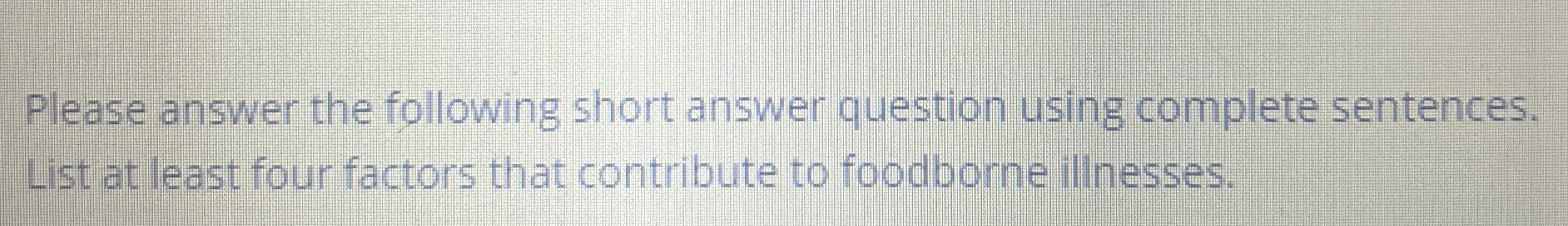 Solved Please answer the following short answer question | Chegg.com