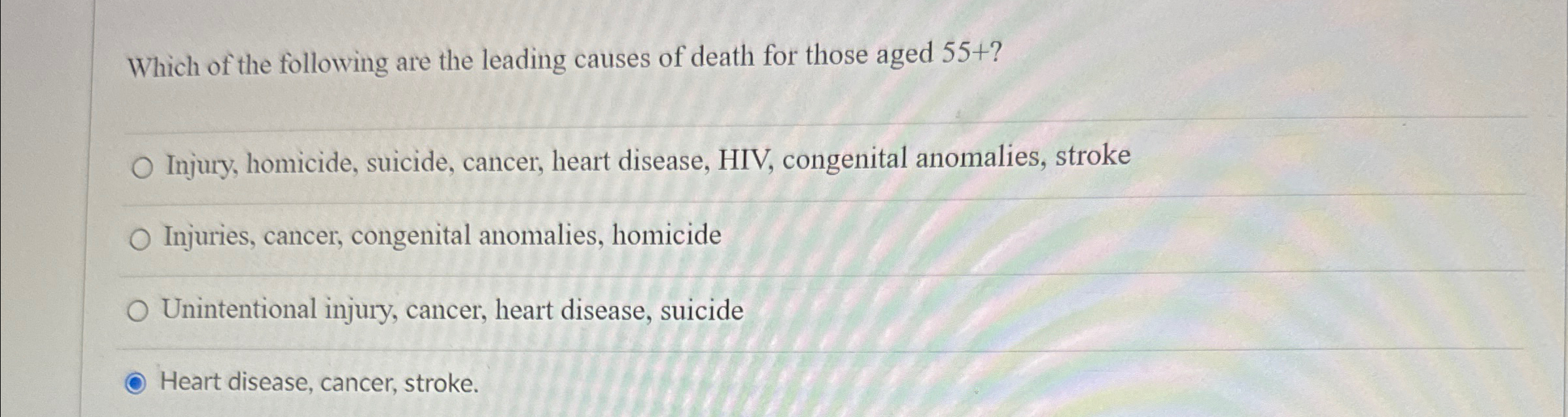 Solved Which of the following are the leading causes of | Chegg.com