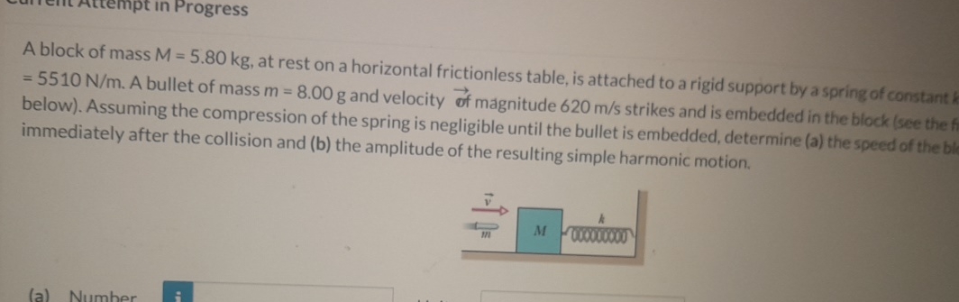 Solved A block of mass M=5.80kg, ﻿at rest on a horizontal | Chegg.com