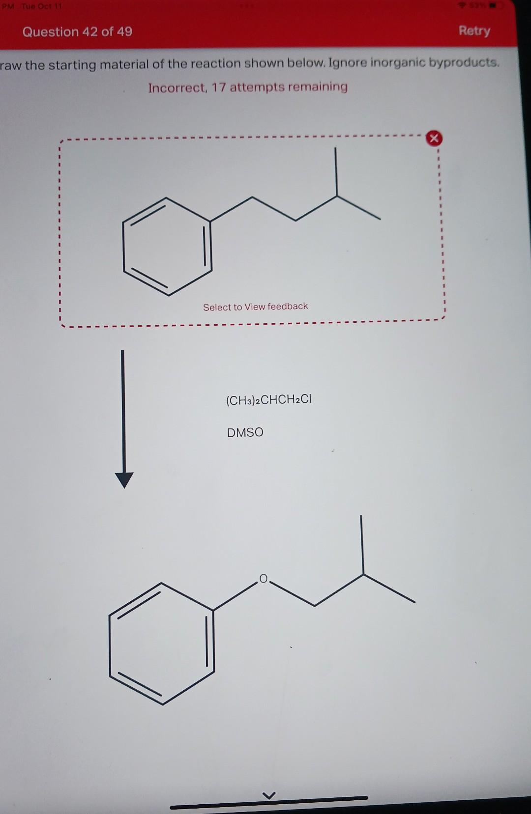 Solved raw the starting material of the reaction shown | Chegg.com