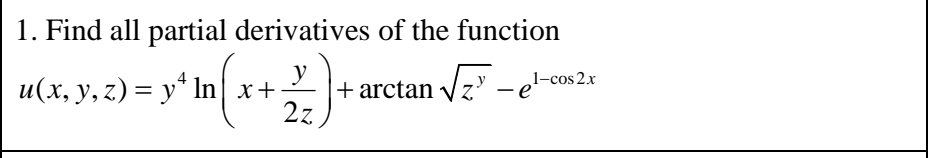 Solved Find all partial derivatives of the | Chegg.com
