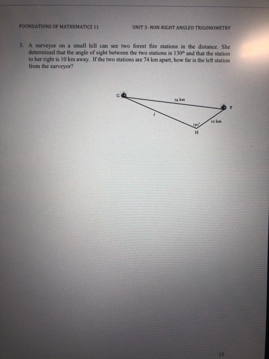 Solved FOUNDATIONS OF MATHEMATICS 11 UNIT 3- NON-RIGHT | Chegg.com