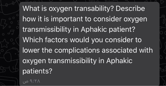 Solved What is oxygen transability? Describe how it is | Chegg.com