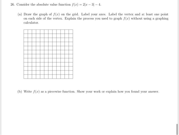 Solved 6. Consider the absolute value function | Chegg.com