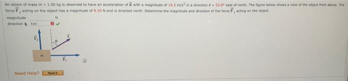 Solved force FF acting on the object has a magnitude of | Chegg.com