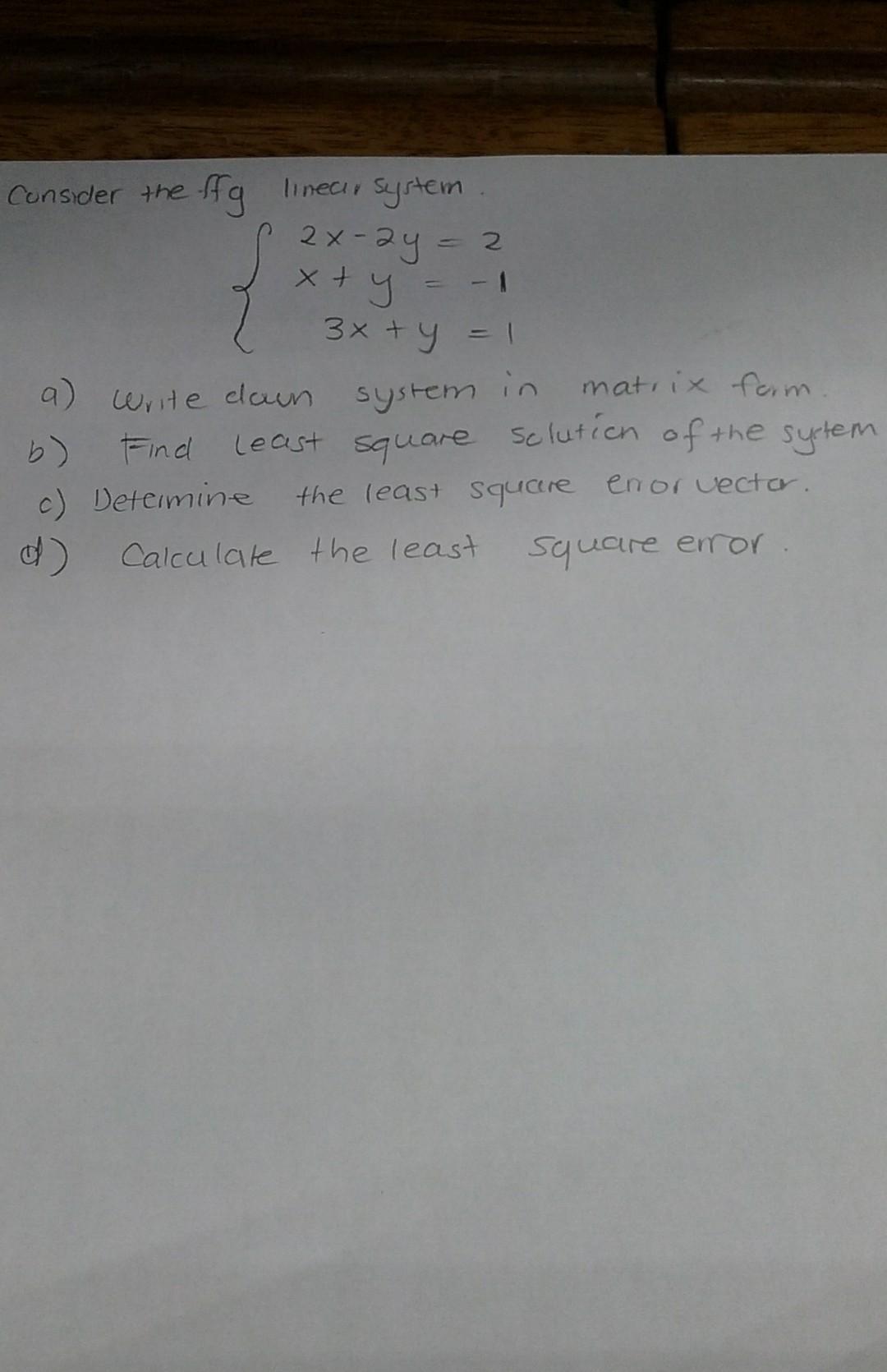 Solved Consider the ffg linear system. | Chegg.com