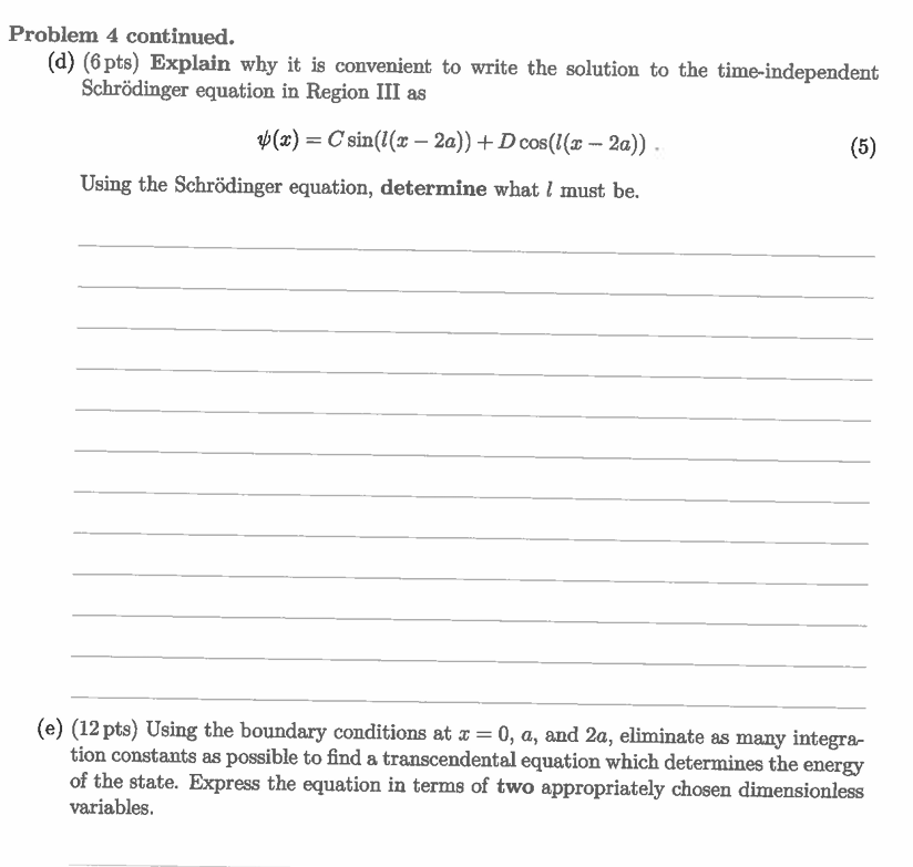 Solved Problem 4 ﻿continued.(d) (6pts) ﻿Explain why it is | Chegg.com
