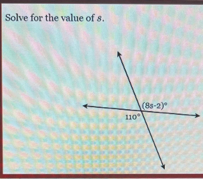 Solved Solve for the value of s. | Chegg.com