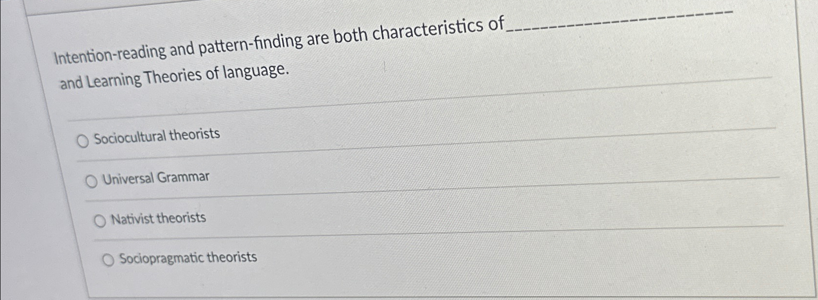 Solved Intention-reading and pattern-finding are both | Chegg.com