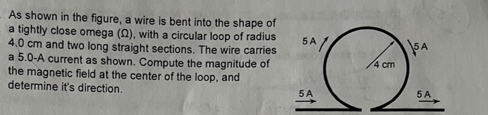 Solved As shown in the figure, a wire is bent into the shape | Chegg.com