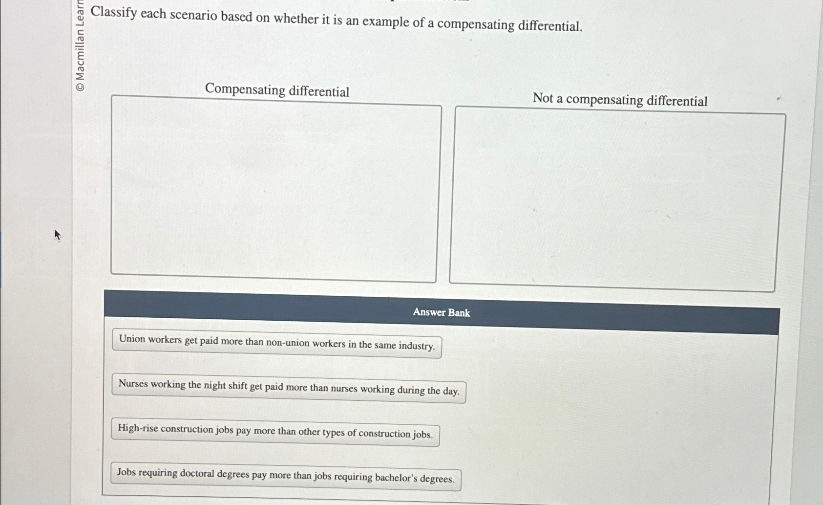 Solved Classify each scenario based on whether it is an | Chegg.com