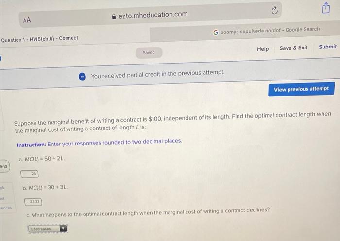 Solved Suppose the marginal benefit of writing a contract is | Chegg.com