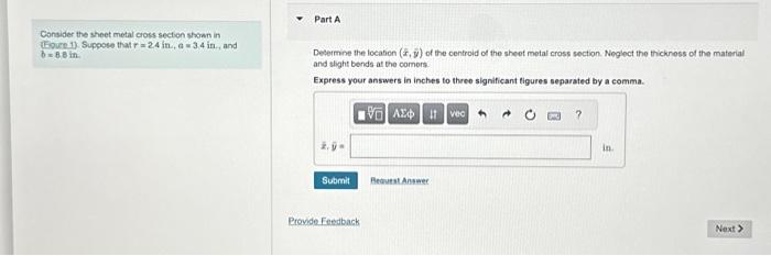 Solved Consider the sheet metal cross section shown in (Fine | Chegg.com