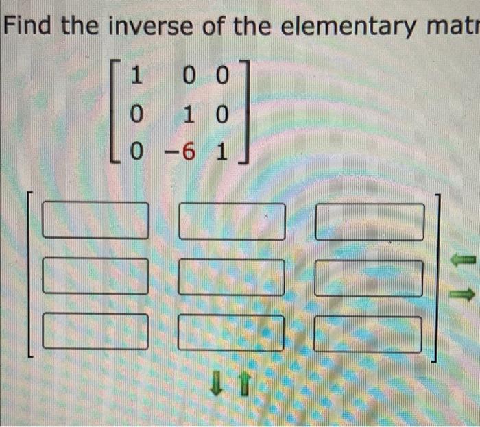 Solved Find the inverse of the elementary matrix. 1 0 0 0 1 | Chegg.com