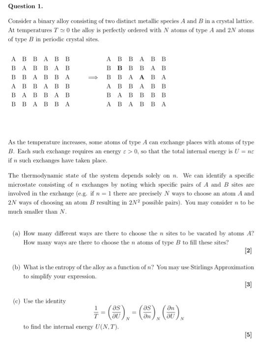 Solved Advanced Statistical Physics (Expert: Please answer | Chegg.com