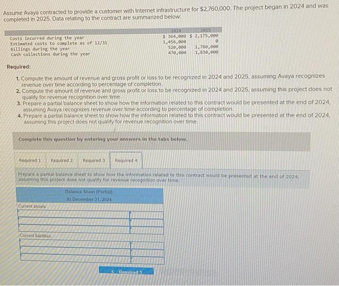 Solved Assume Avaya contracted to provide a customer with | Chegg.com