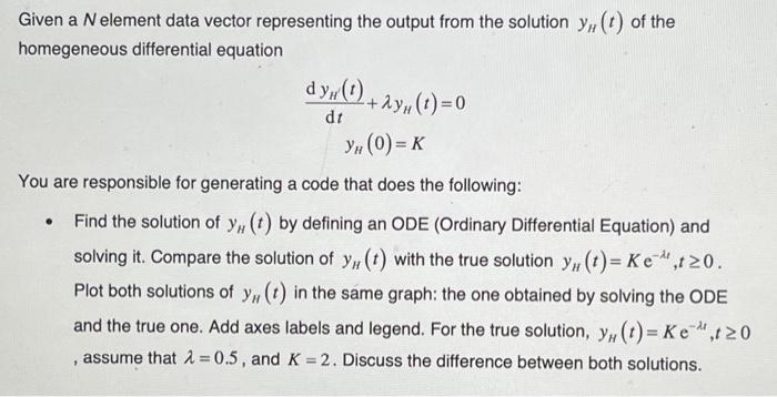 Solved Given a N element data vector representing the output | Chegg.com
