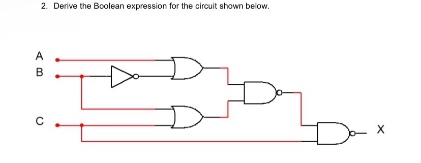 Solved Derive the Boolean expression for the circuit shown | Chegg.com