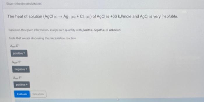 Solved The heat of solution (AgCl(0)→Ag+(m)+Cl. (өv) of AgCl | Chegg.com