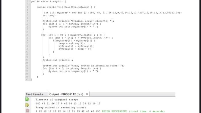 Solved PROG6112: ADVANCED ARRAY CONCEPTSThe code show was | Chegg.com