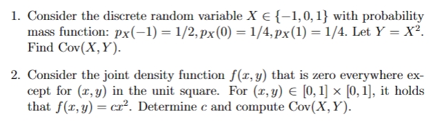 Solved Consider the discrete random variable xin{-1,0,1} | Chegg.com