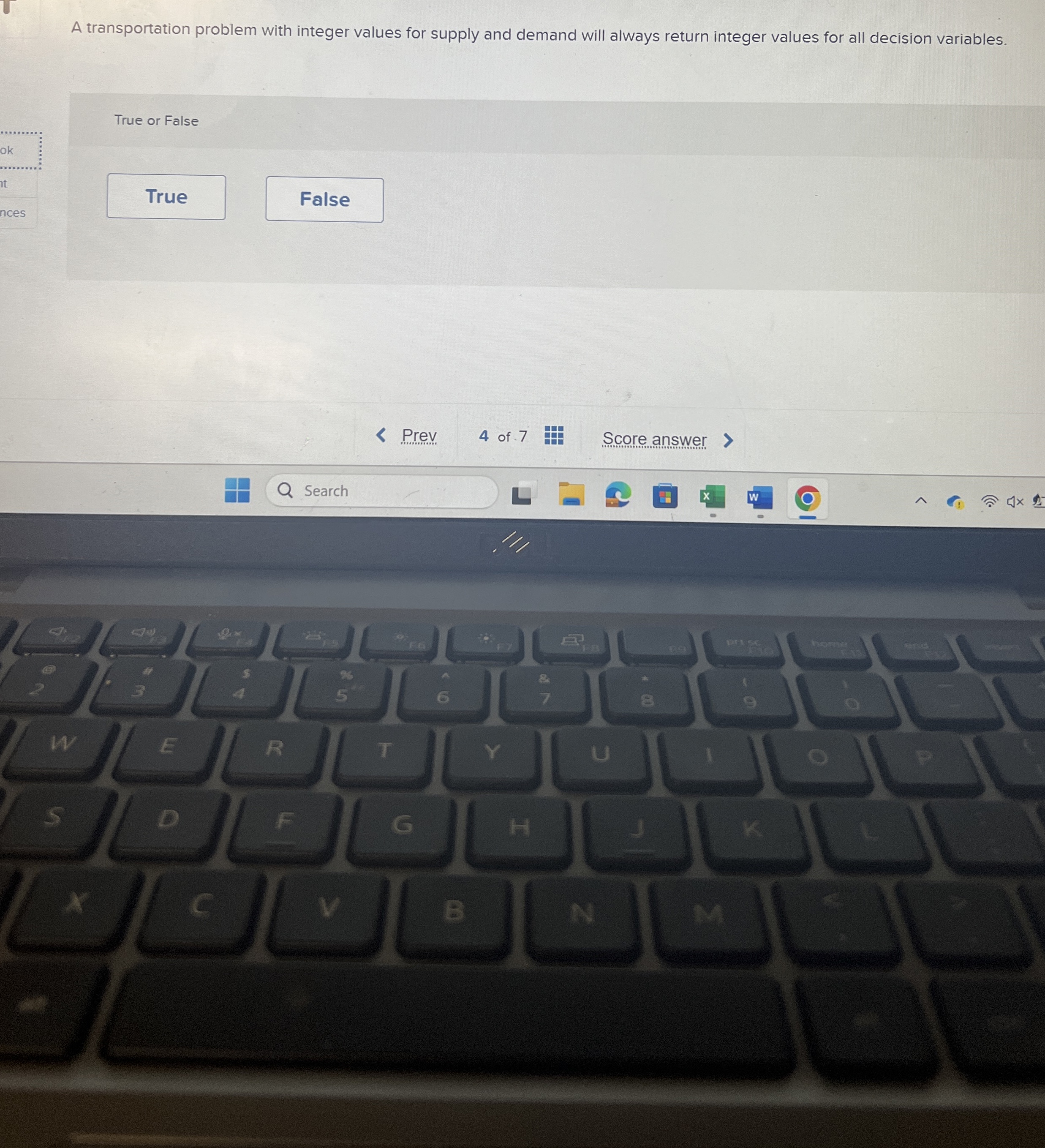 Solved A transportation problem with integer values for | Chegg.com