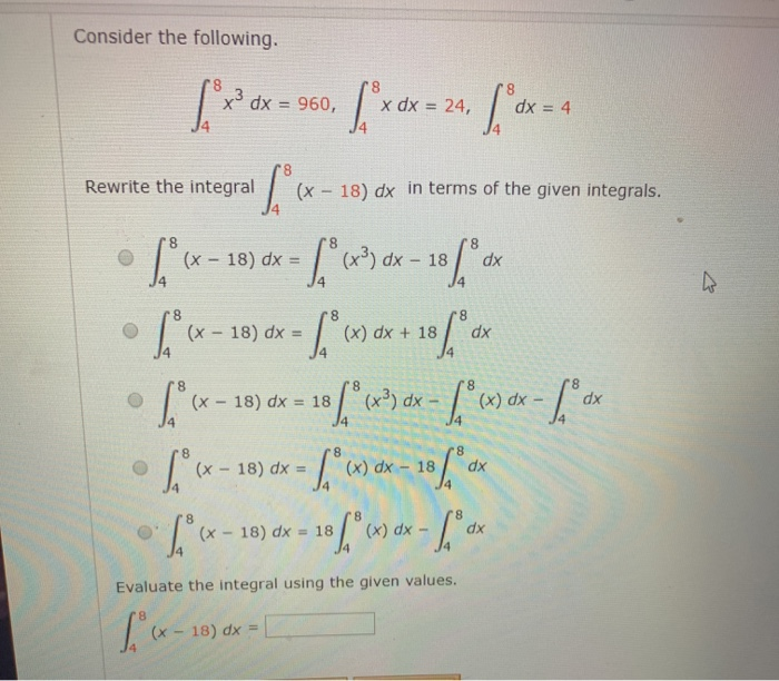 Solved Consider the following. ['t dx = 360, ['xox = 24. | Chegg.com