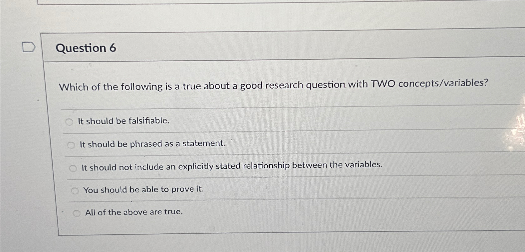 Solved Question 6Which of the following is a true about a | Chegg.com Solved Question 6Which of the following is a true about a | Chegg.com
