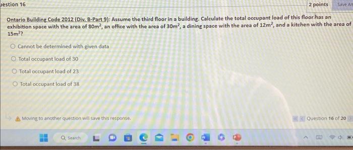 Solved Ontario Building Code 2012 (Div. B-Part 9): Assume | Chegg.com
