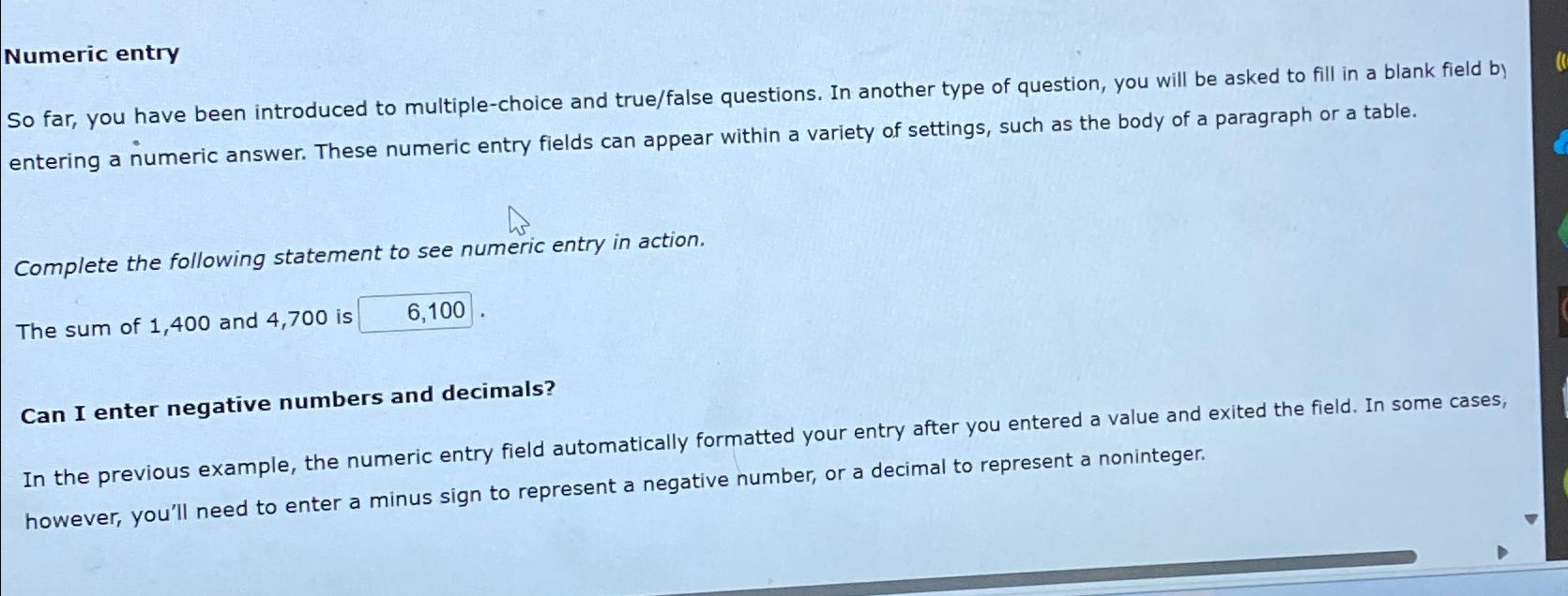 Solved Numeric entrySo far, you have been introduced to | Chegg.com