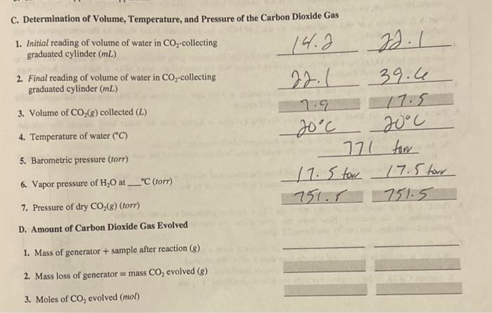 Solved A. Sample Preparation and Setup Apparatus Calculation | Chegg.com
