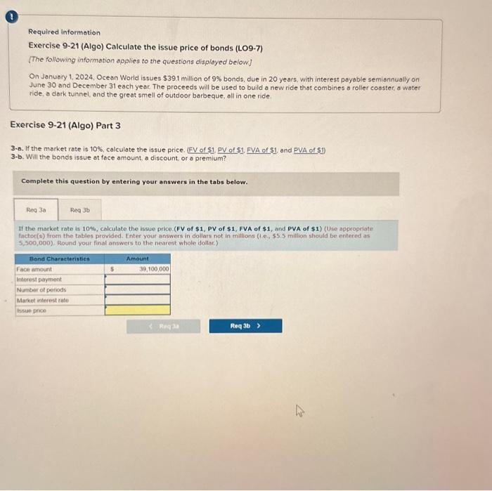Solved Required informetion Exerclse 9-21 (Algo) Calculate | Chegg.com