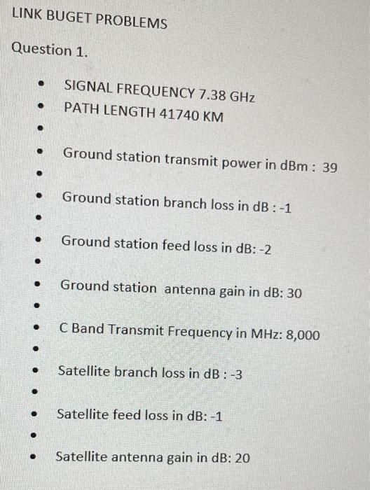 Solved Calculate the path loss. Show all work! What is 20LOG | Chegg.com
