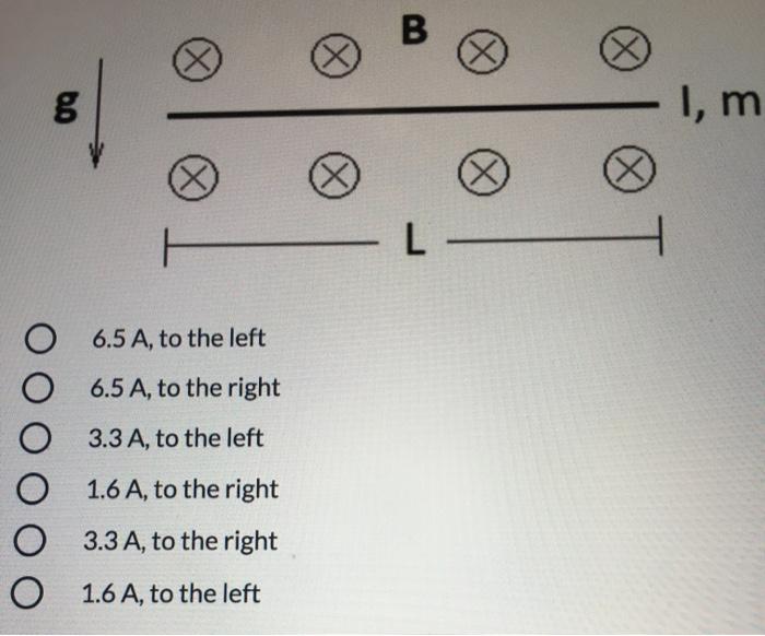 Solved A length L of straight, horizontal wire is oriented | Chegg.com