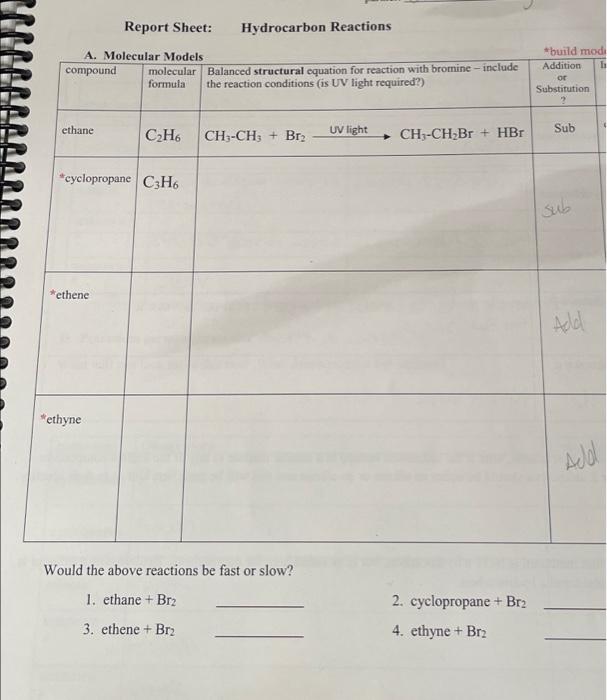 Solved Please show work:) compound A. Molecular Models | Chegg.com