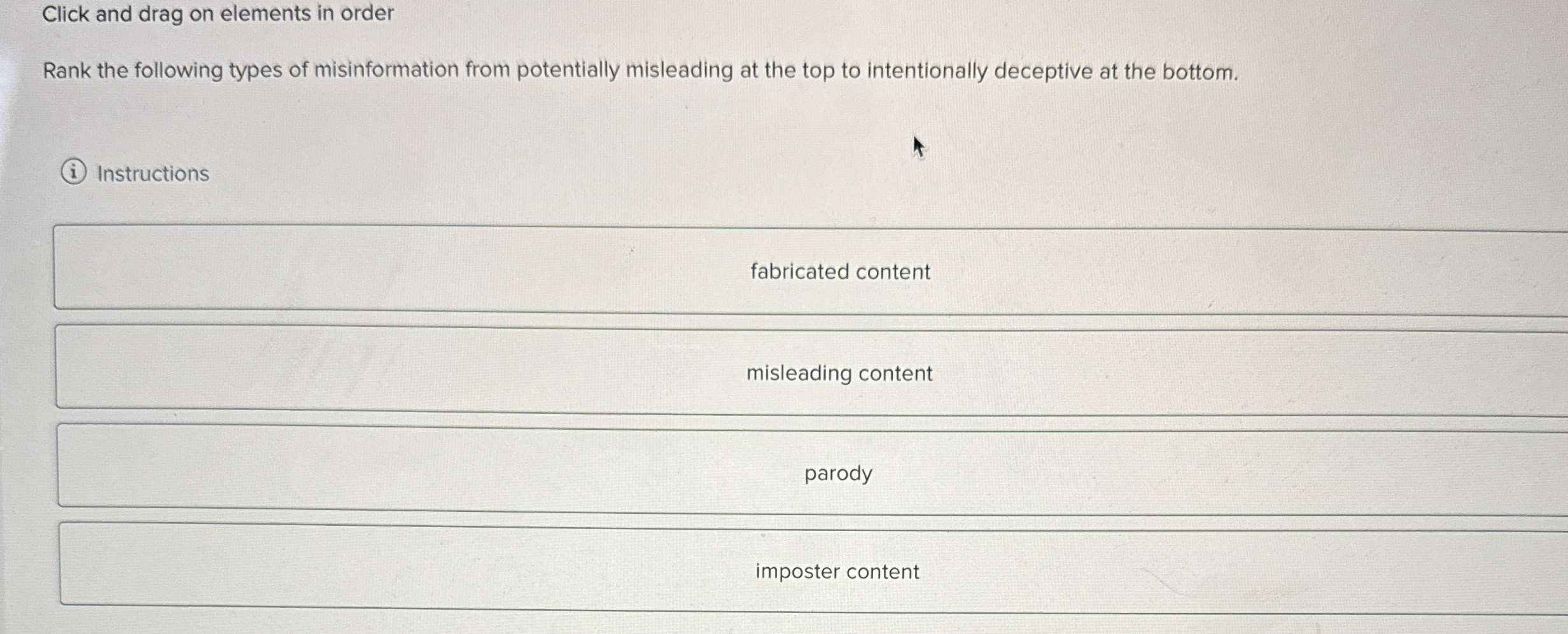 Solved Click and drag on elements in orderRank the following | Chegg.com