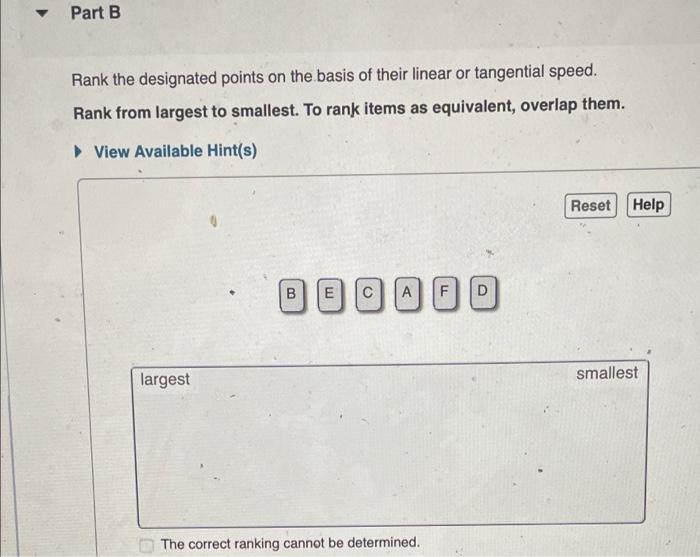 Solved Part B Rank the designated points on the basis of | Chegg.com
