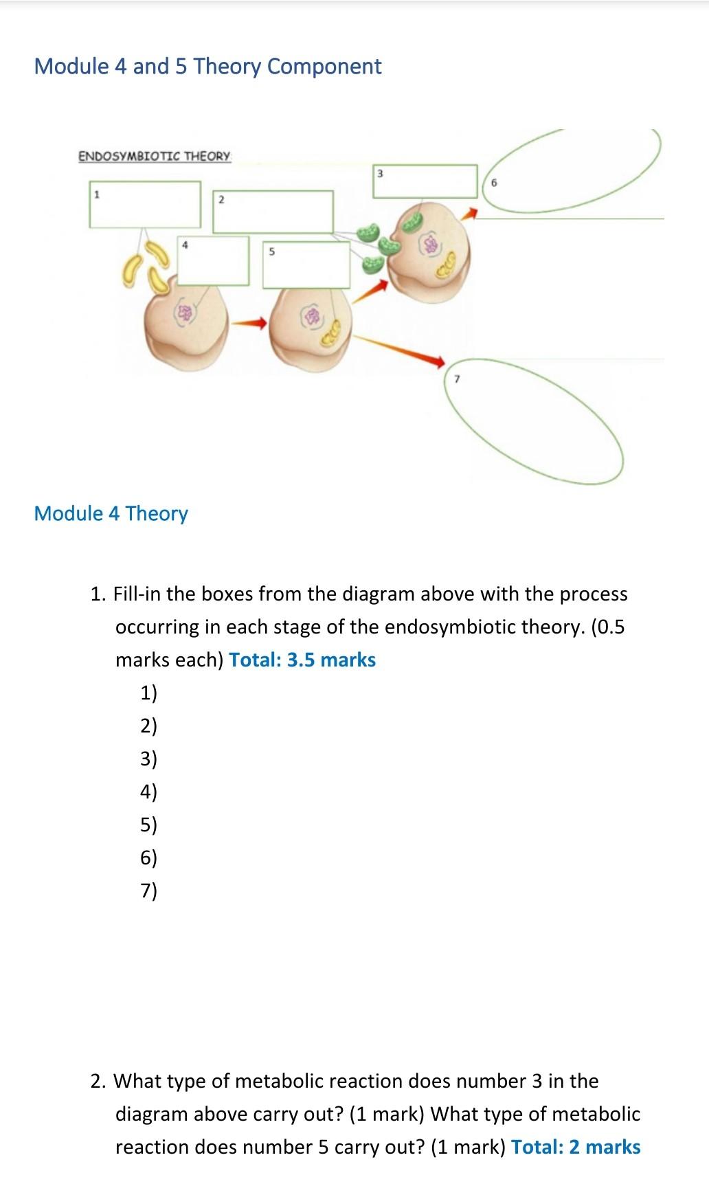 Solved Module 4 and 5 Theory Component 1. Fill-in the boxes | Chegg.com