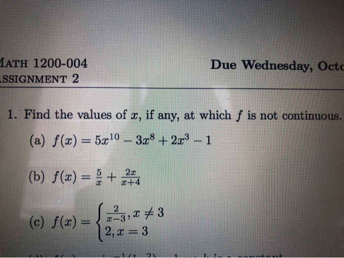 Solved LATH 1200-004 SSIGNMENT 2 Due Wednesday, Oct 1. Find | Chegg.com Solved LATH 1200-004 SSIGNMENT 2 Due Wednesday, Oct 1. Find | Chegg.com