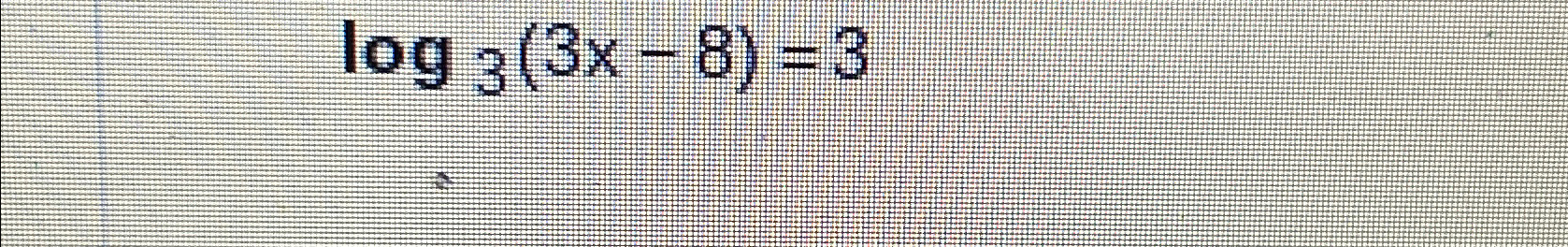 Solved Solve the logarithmic | Chegg.com