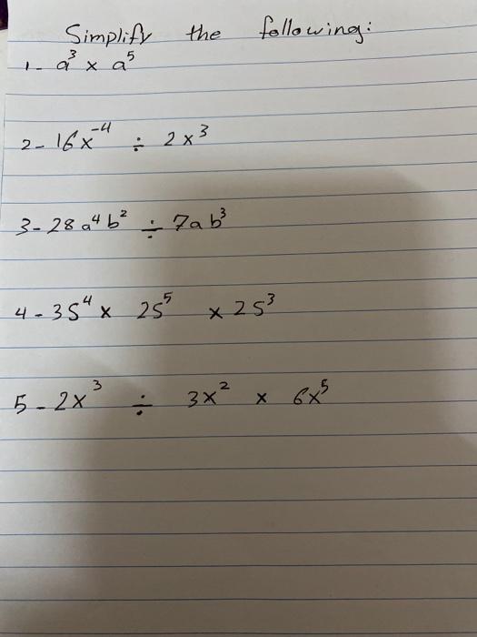 Solved the following: Simplify à x a 2-1684 i 2x3 3-28a4b² | Chegg.com