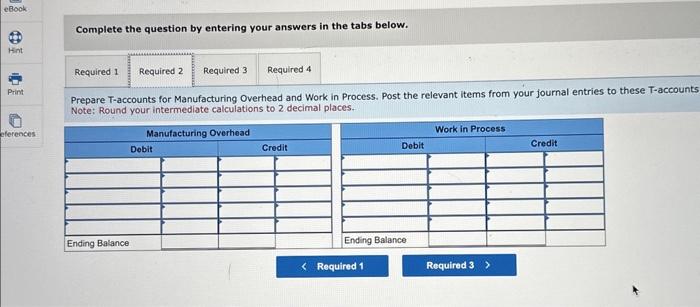Solved Journal entry worksheet Other manufacturing overhead | Chegg.com