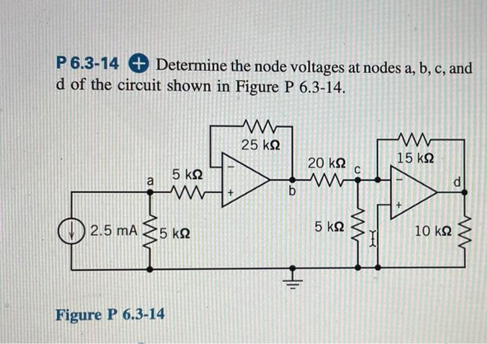 Solved P 63 14 Determine The Node Voltages At Nodes A B 