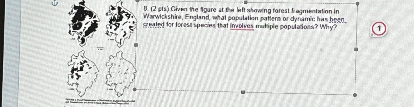 Solved (2 ﻿pts) ﻿Given the figure at the left showing forest | Chegg.com
