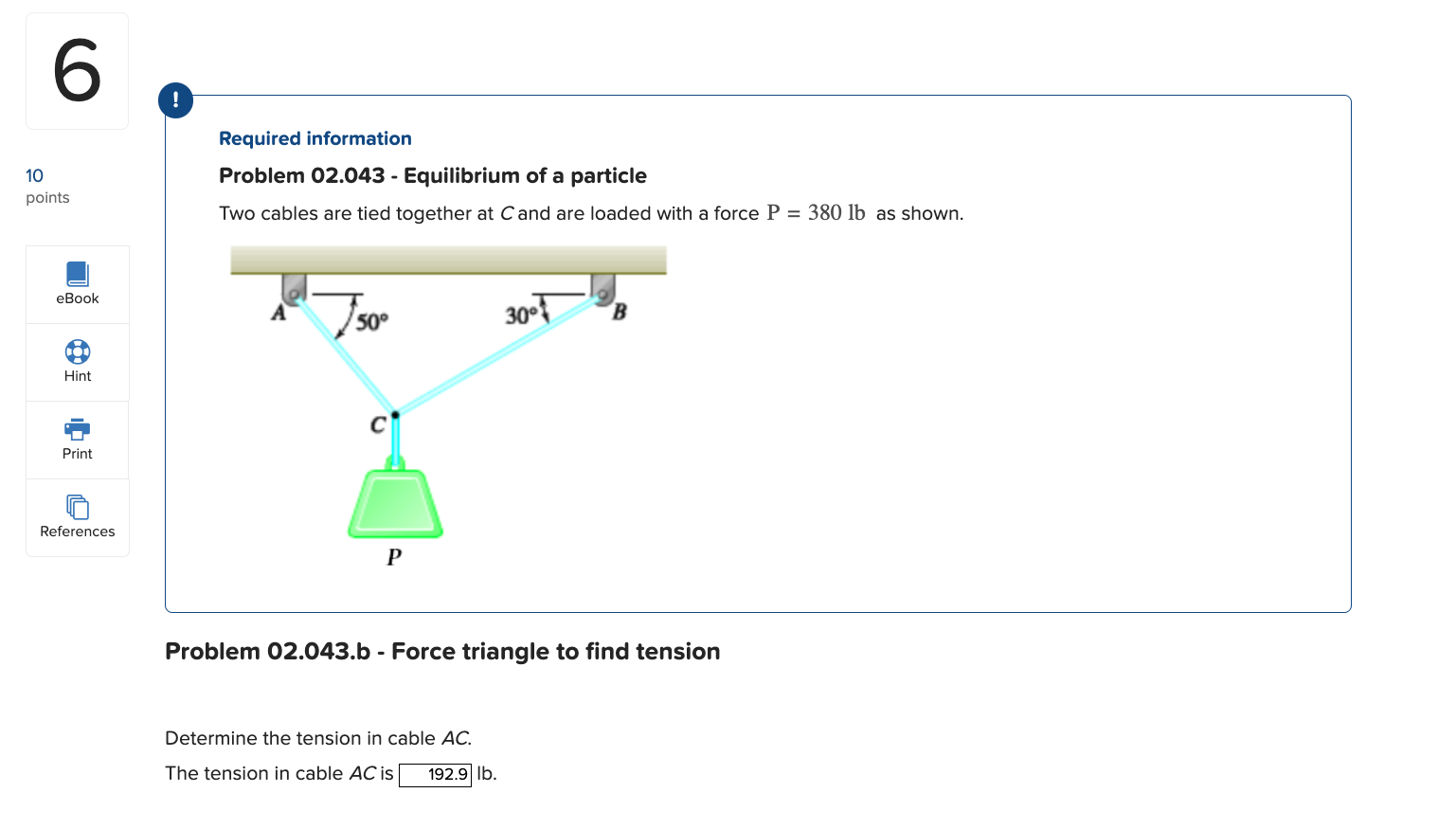 Solved \( ! \) ﻿Required information Problem 02.043 - | Chegg.com