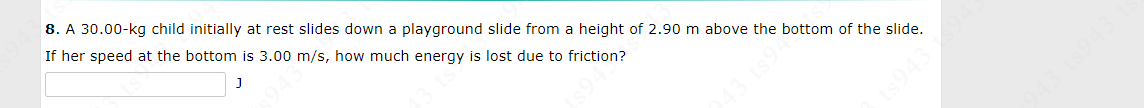 Solved 5.8A 30.00-kg ﻿child initially at rest slides down a | Chegg.com